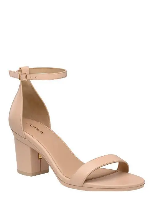 PASHION FOOTWEAR The Pashionista 3" Block Convertible Heel - Sand Leather