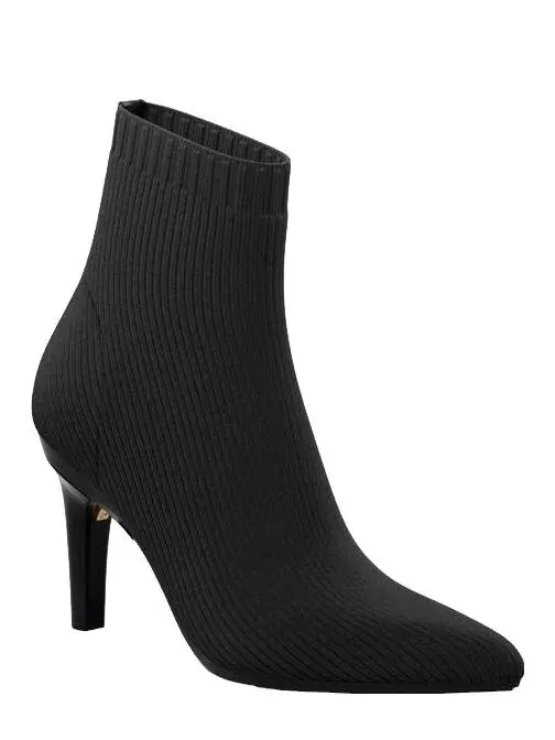 PASHION FOOTWEAR Bootie With 4" Stiletto Heel - Coal Knit