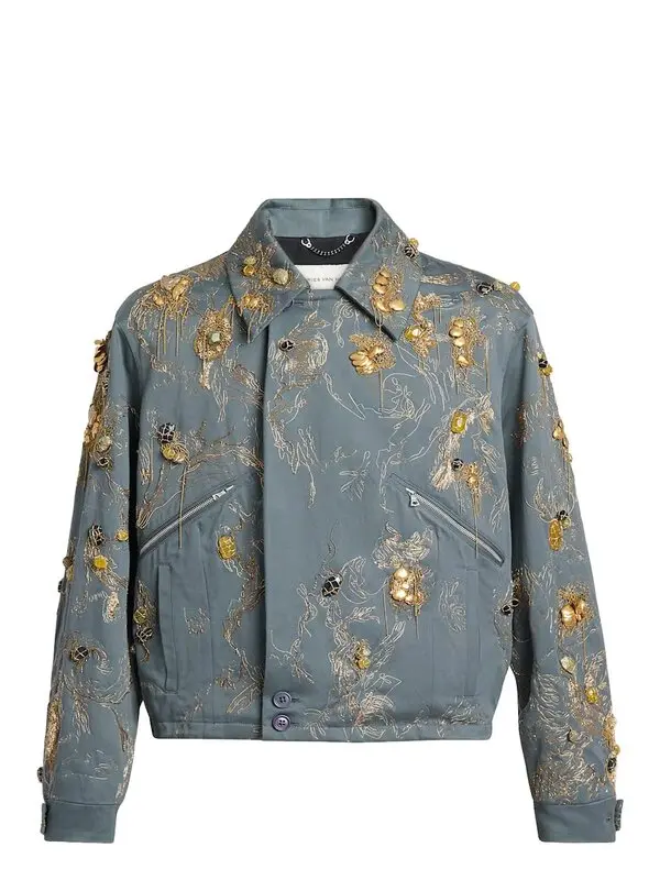 Dries Van Noten Velen Embellished Jacket - Gray