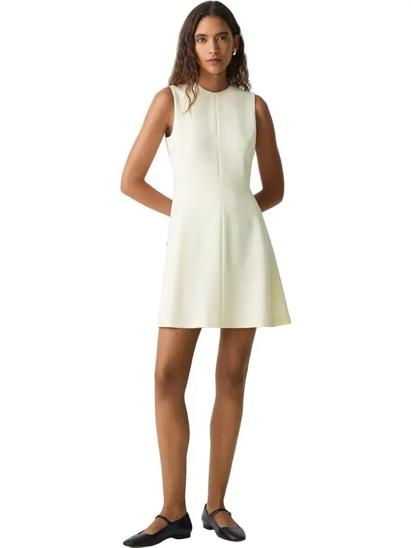 Theory A-line Mini Dress - Rice