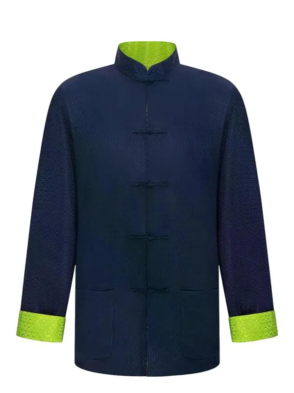 Shanghai Tang Patterned Reversible Jacket - Blue