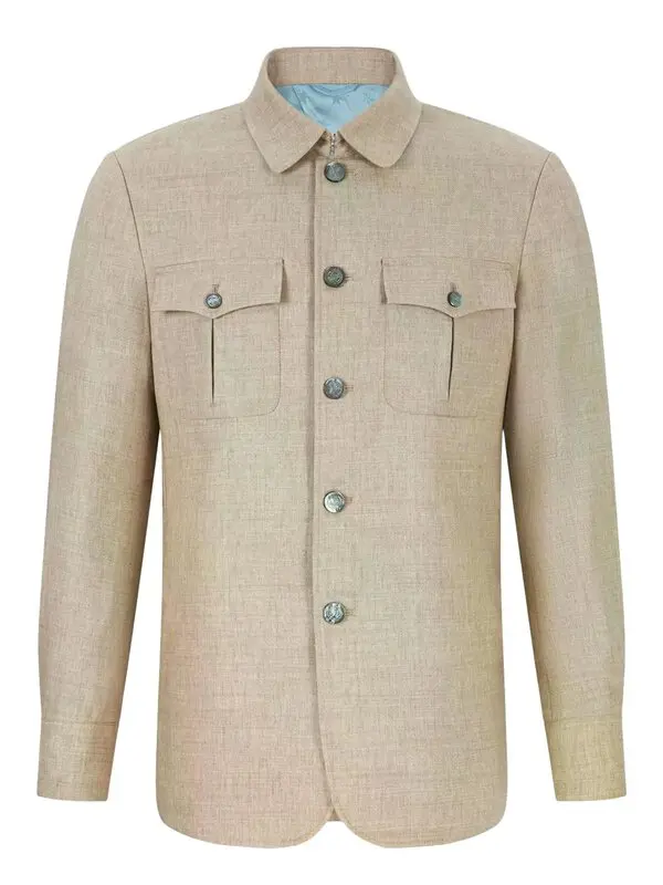 Shanghai Tang Button-up Shirt Jacket - Brown