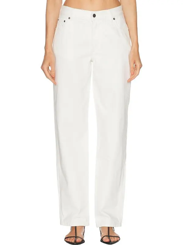 Matteau Relaxed Wide Leg Jeans - Chalk