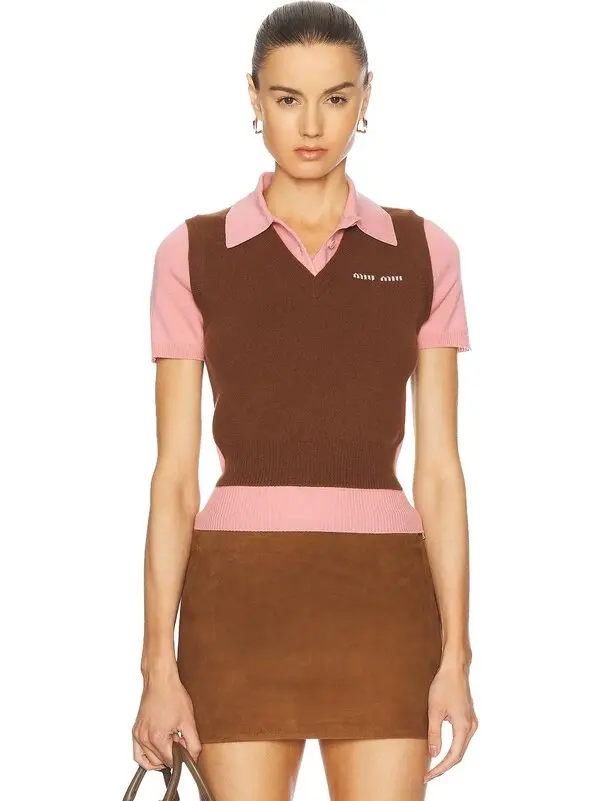 Miu Miu Sweater Vest - Tobacco & Rosa