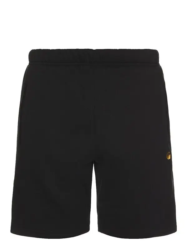 Carhartt Work In Progress Chase Sweatshort - Black & Gold