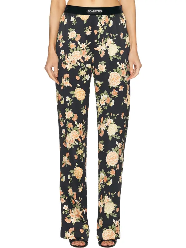 TOM FORD Hendrix Pj Pant In Black - Combo Black & Pink