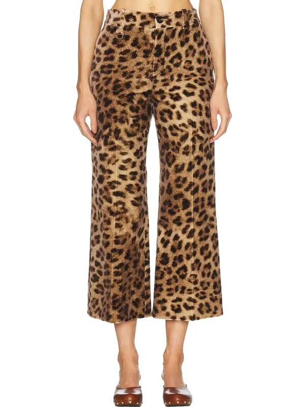 Chloé Leopard Print Pants - Worn Brown