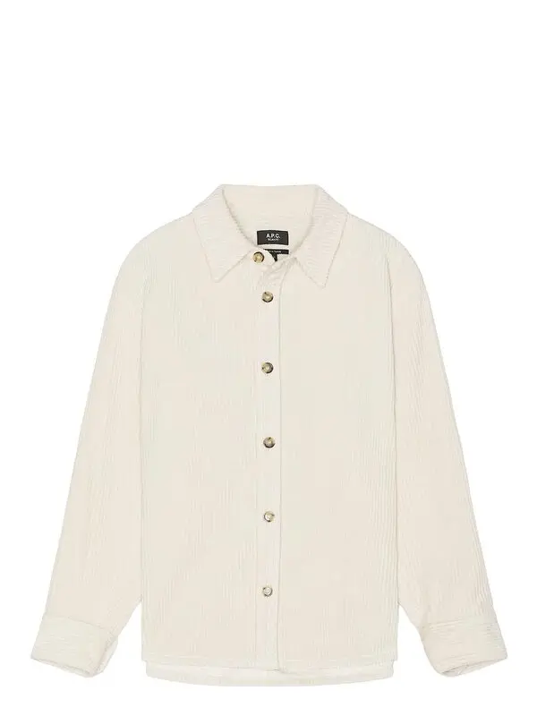A.p.c. Surchemise Boris In White - Ecru