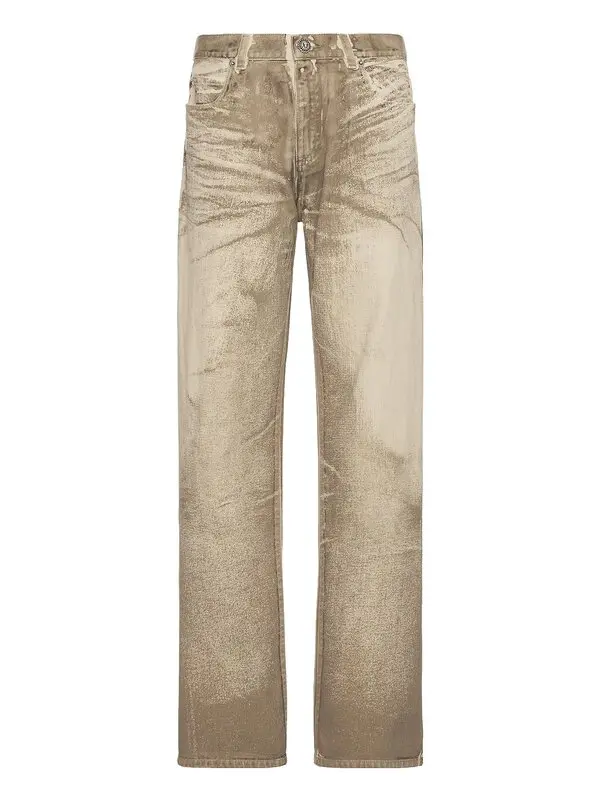 Balmain Regular Denim Jeans - Beige