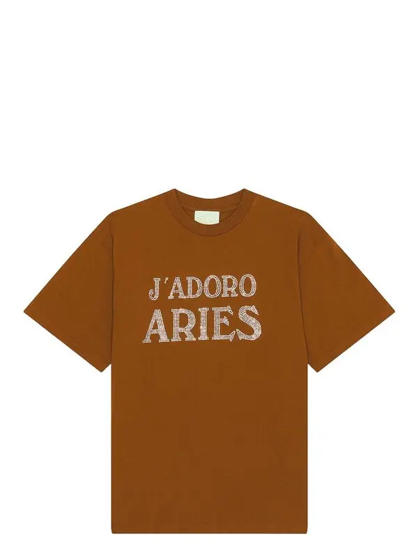 Aries Jadoro Diamante Tee - Brown