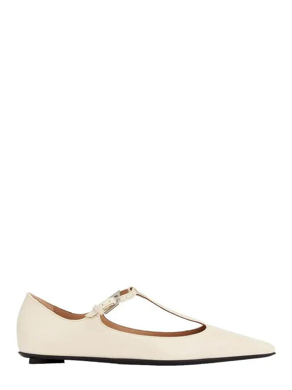 Attico Juno Ballerina Flat - Ivory
