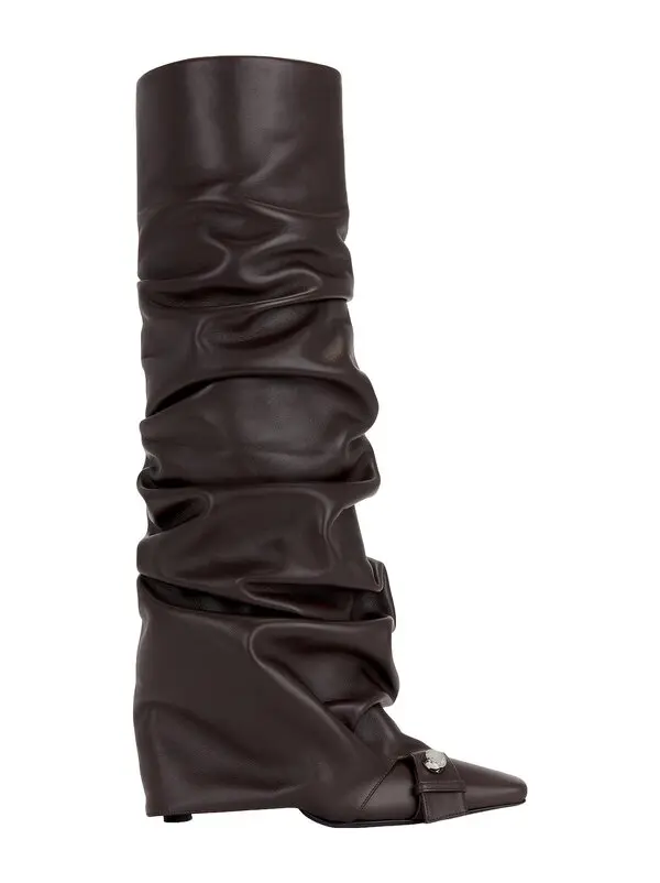 Attico Juno 95mm Knee High Boot - Chocolate