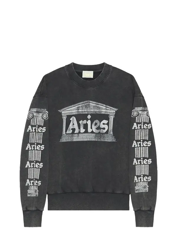Aries Aged Ancient Column Sweatshirt - Black