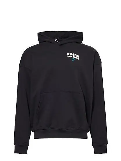 GYMSHARK Brand-print Cotton-jersey Hoody - Gs Black