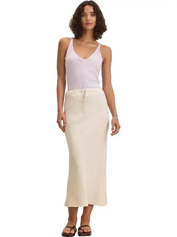 Velvet By Graham & Spencer Beka Linen Maxi Skirt - Multicolor / Pink