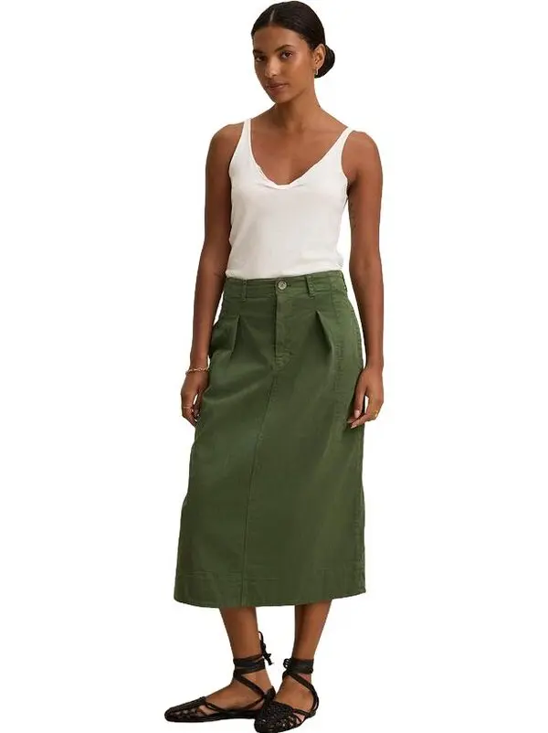 Velvet By Graham & Spencer Lilian A-line Skirt - Green
