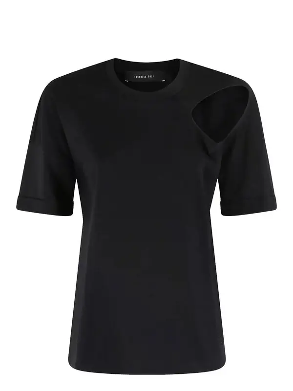 Federica Tosi Cut-out T-shirt - Black