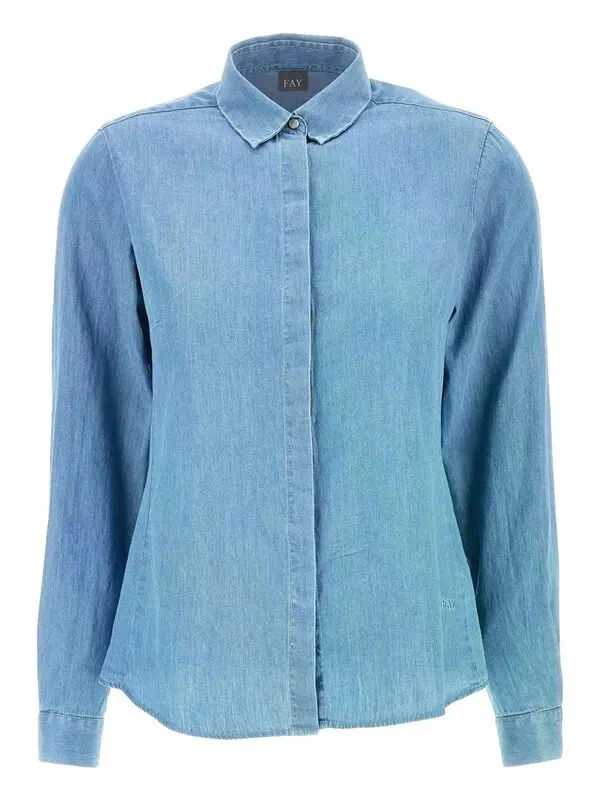 FAY Chambray Shirt - Blue