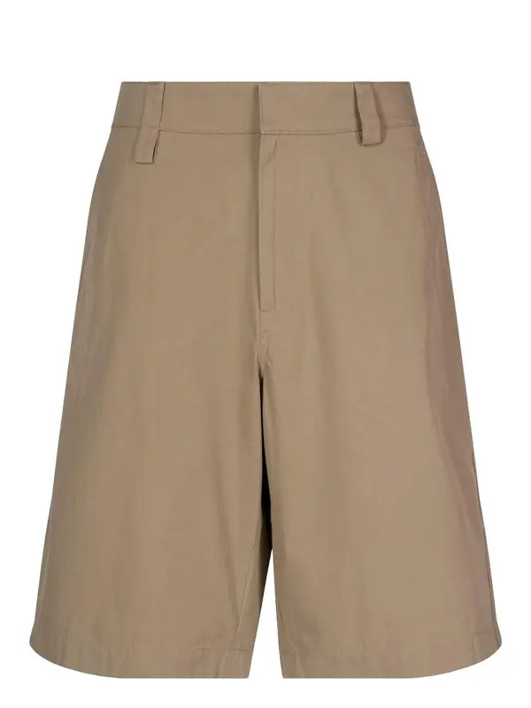 Bottega Veneta Light Cotton Twill Bermuda Shorts - Beige