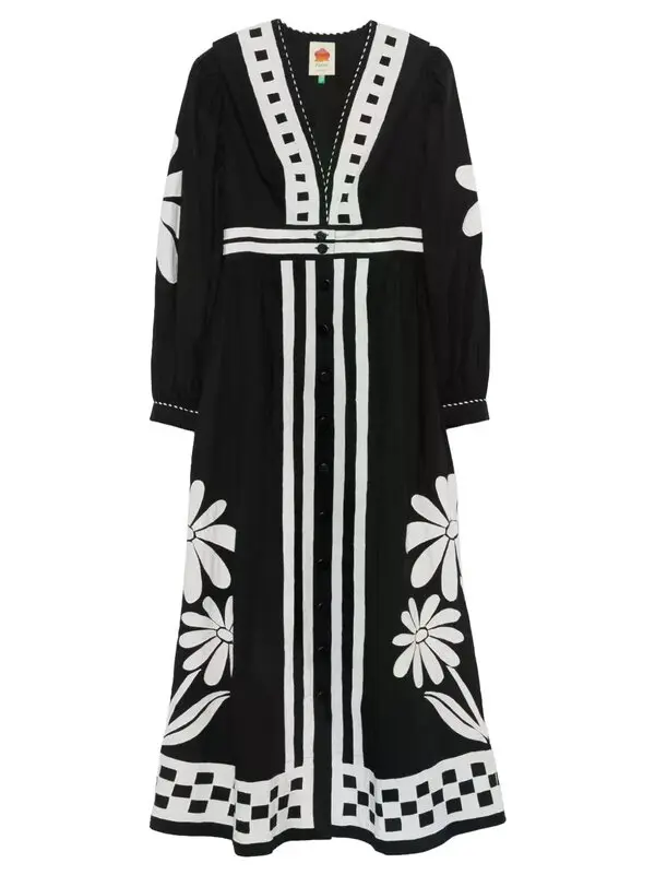 Farm Rio Nature Maxi Dress - Black