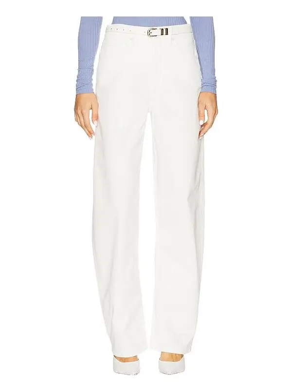 Good American Twill Good Barrel Pant - Cloud White001