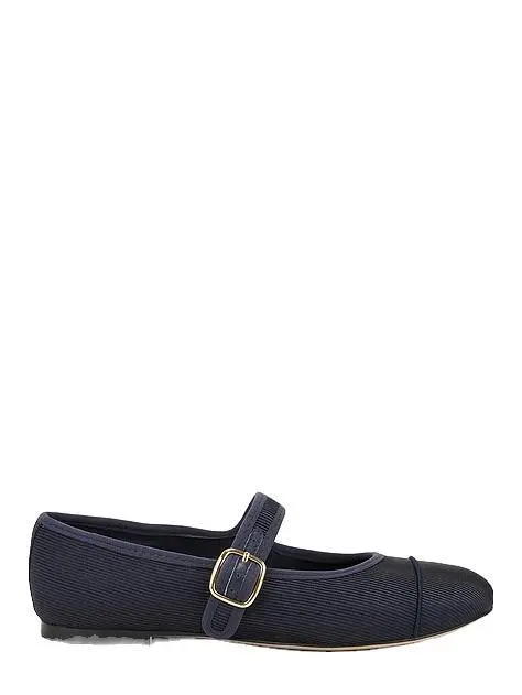 Steve Madden Dory Mary Jane Flat - Navy Satin