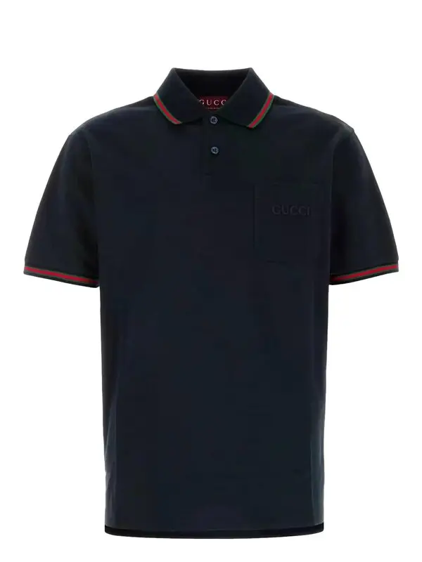 Gucci Logo-embroidered Polo Shirt - Blue