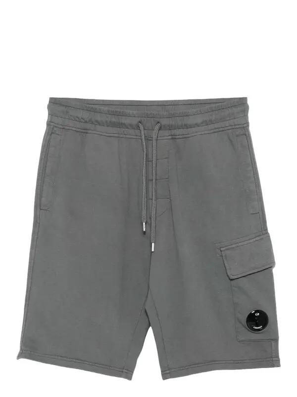 C.P. COMPANY Lens-detailed Track Shorts - Grey
