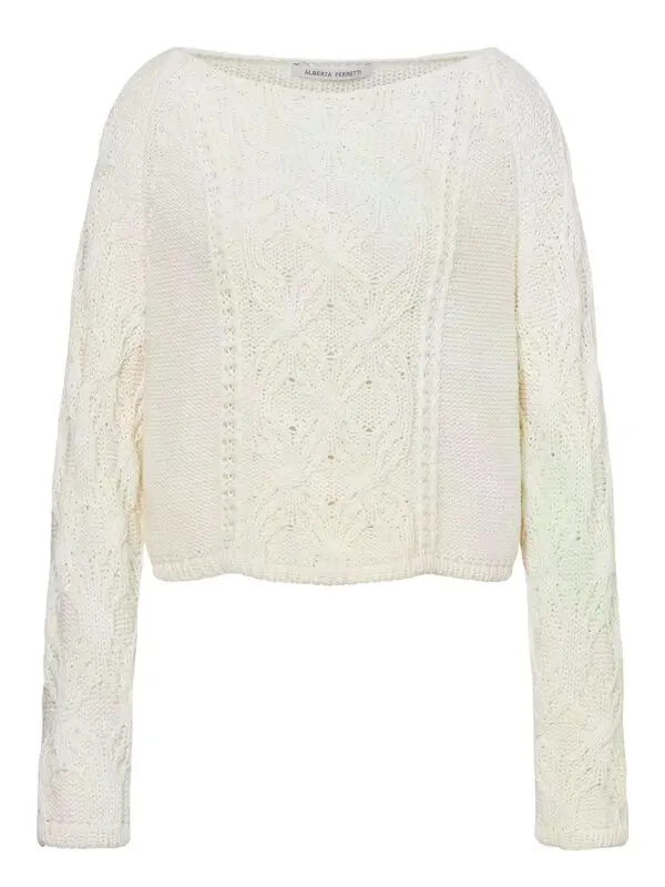 Alberta Ferretti 3d-knit Sweater - Neutrals