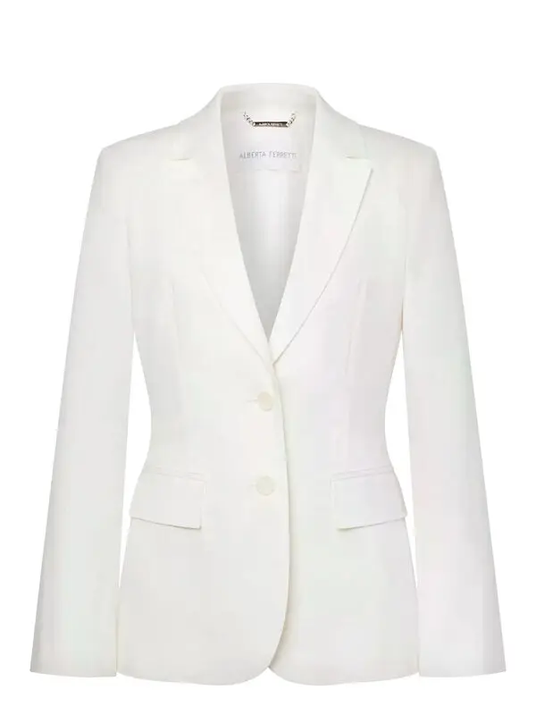 Alberta Ferretti Single-breasted Blazer - White