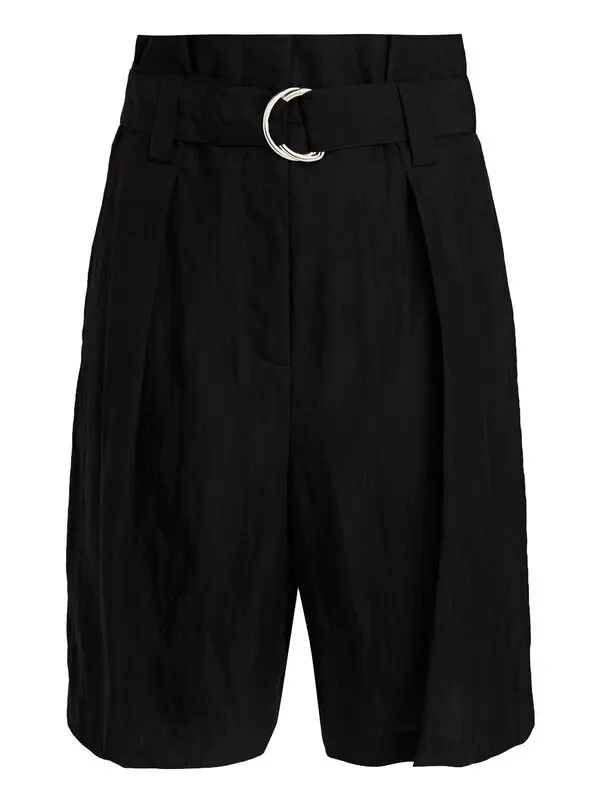 3.1 Phillip Lim Pleated Tencel-blend Shorts - Black