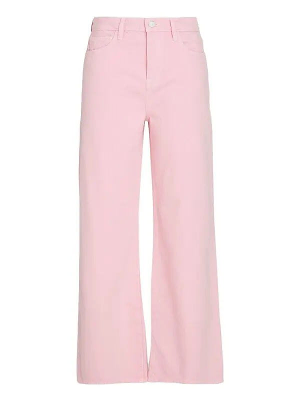 FRAME Le Jane Crop High-rise Wide-leg Jeans - Baby Pink