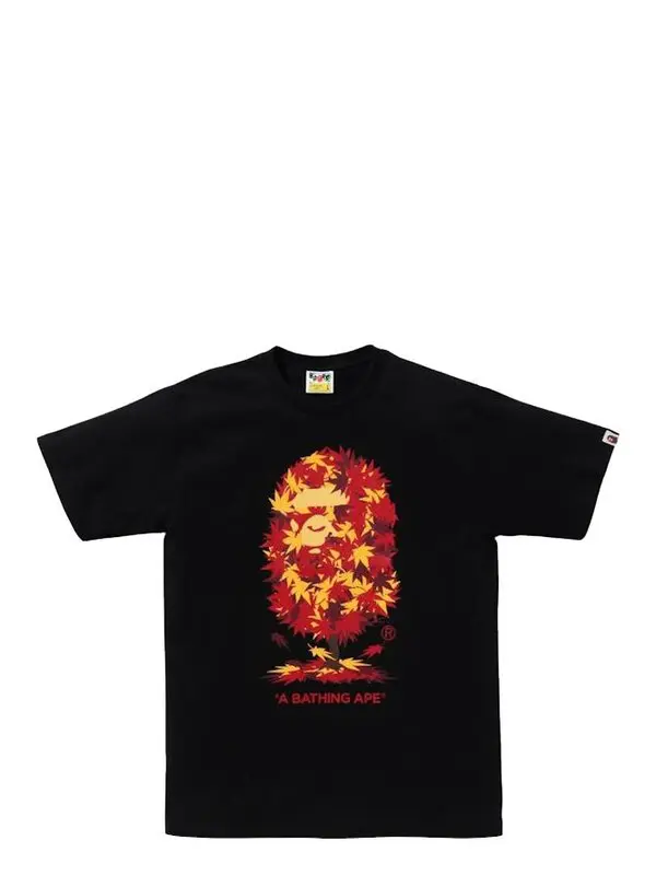 A BATHING APE Japan Autumn Ape Head Tee Shirt - Black