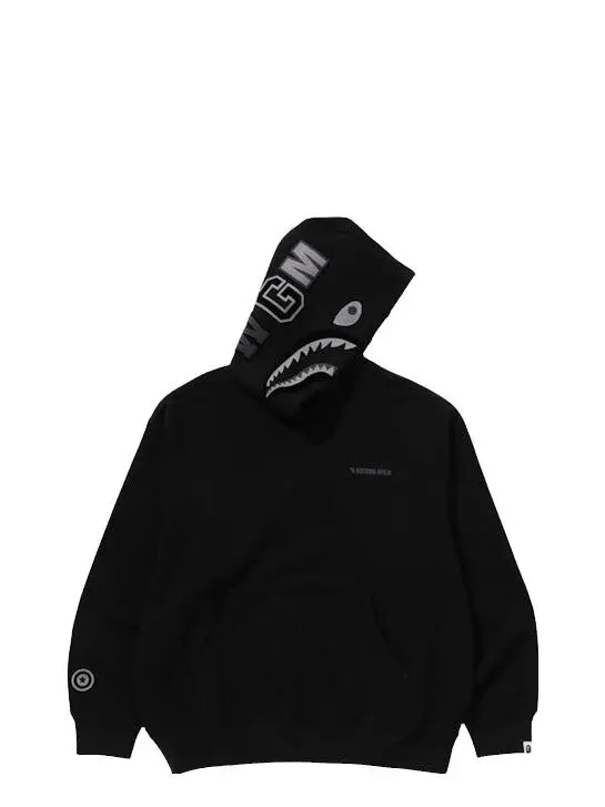 BAPE Shark Logo Relaxed Fit Pullover Hoodie - Black