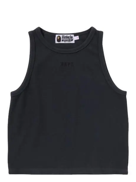 A BATHING APE Pigment Dyed Rib Tank Top - Black