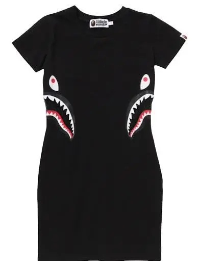 A BATHING APE Shark Jersey Dress - Black