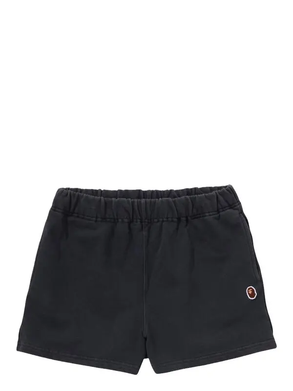 BAPE Pigment Dyed One Point Sweat Shorts - Black