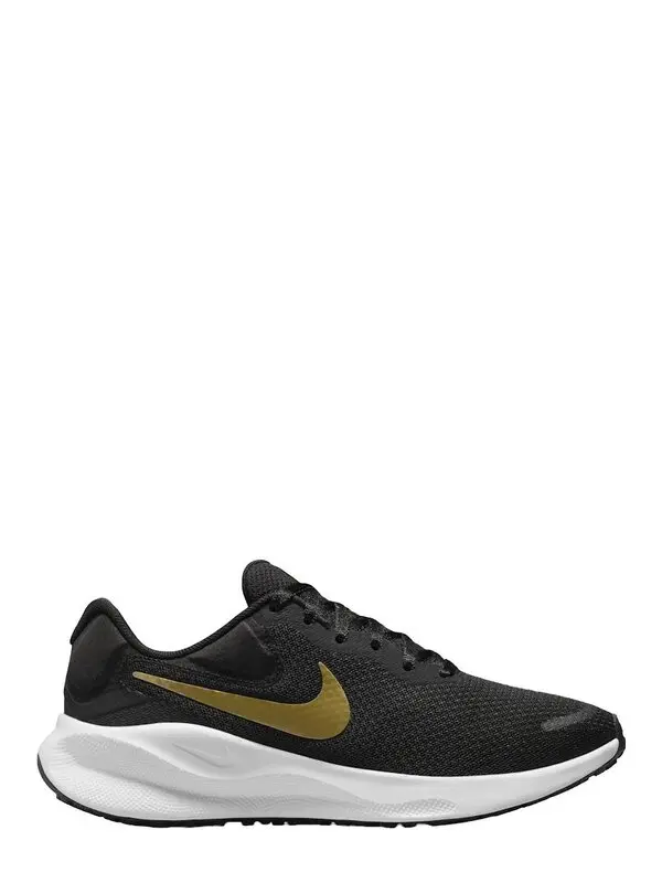 Nike Revolution 7 Metallic Gold Sneakers - Black/white/dark Smoke Grey