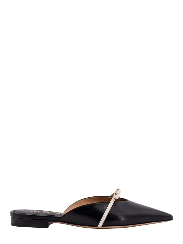 FERRAGAMO Giulye Leather Mule - Black