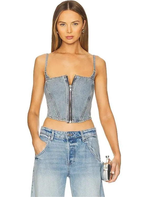Good American Denim Bustier - Blue