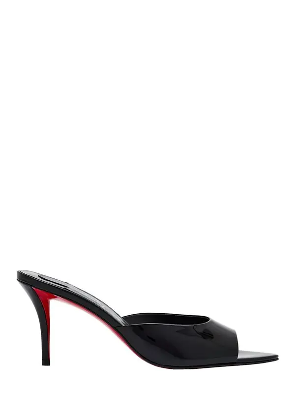 CHRISTIAN LOUBOUTIN 80mm Miss Z Patent Mule Sandals - Black