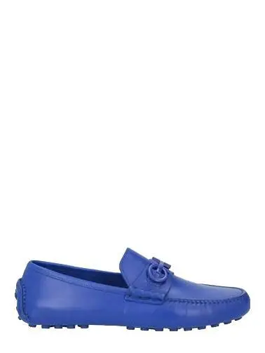 FERRAGAMO Driving Loafers In Bright Calfskin - Blue