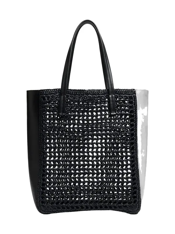 Khaite Zoe Small Raffia Tote Bag - Black