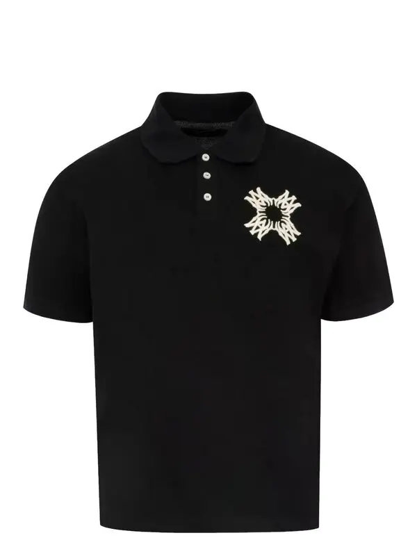 Amiri Embroidered Polo Shirt - Black