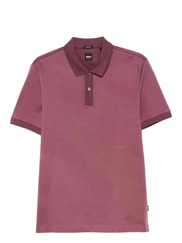 BOSS Micro-pattern Polo Shirt - Purple