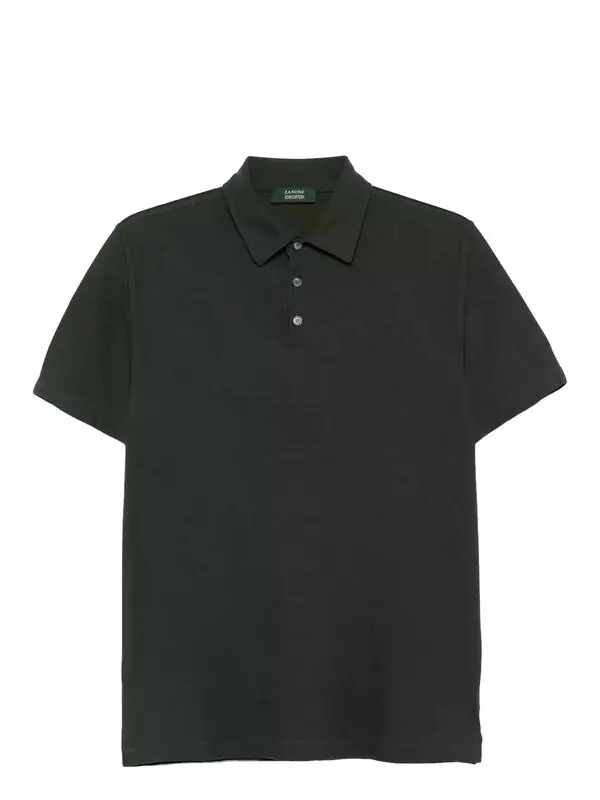ZANONE Cotton Polo Shirt - Green