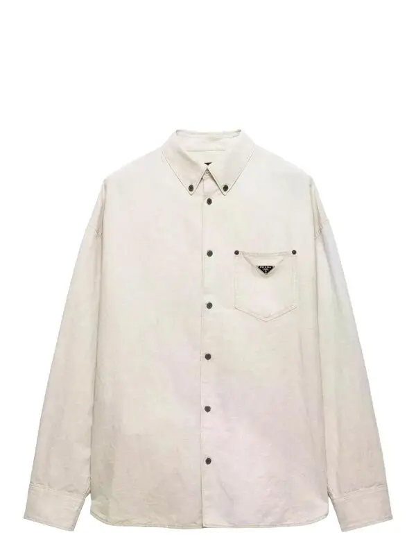 Prada Chambray Shirt - Neutrals