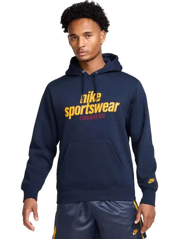 Nike Club Fleece Pullover Hoodie - Blue