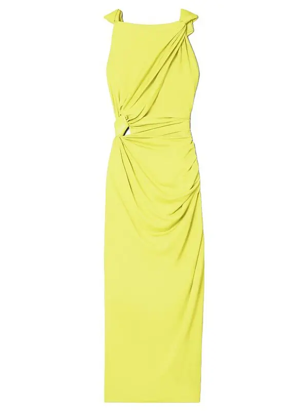 Tory Burch Viscose Knot Dress - Bright Banana