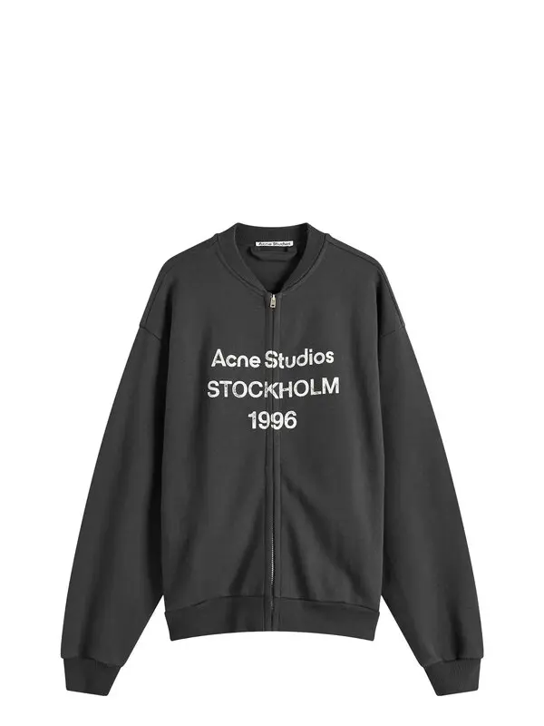 Acne Studios Fiah U Zip 1996 Zip Sweat Bomber Jacket - Black